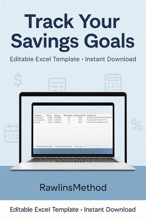 Create A Customizable Savings Goals Tracker By Rawlinsmethod Fiverr