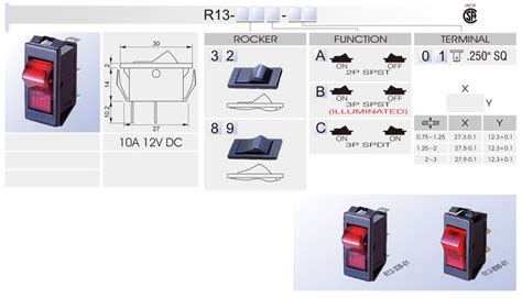 R13 Rocker Switch Car Switches Bentex