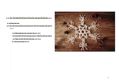 3 Macrame Patterns Macrame Snowflake DIY Snowflake Macrame Pattern Handmade Ornament