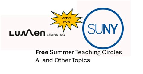 Sign Up Now For Summer Teaching Circles In Ai And Other Topics Free Through Suny Faculty