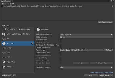 Unable To Deploy Openxr Mrtk To Oculus Quest 2 · Issue 9499 · Microsoftmixedrealitytoolkit