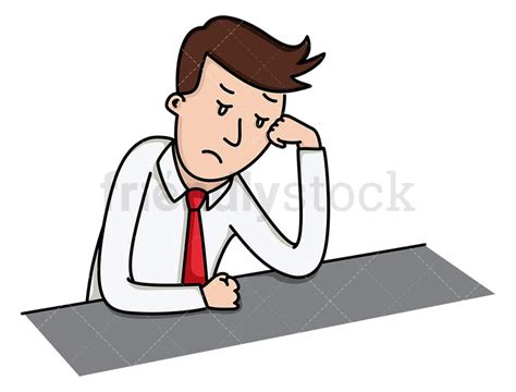 Sad Businessman Clipart