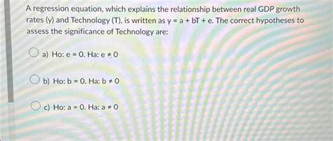 [solved] A Regression Equation Which Explains The Relatio