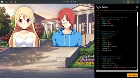 Visual Novel Css Guide Arcweave Documentation