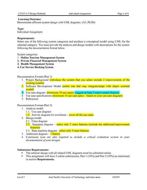 assignment q ct015 3 2 design methods individual assignment page 1 of