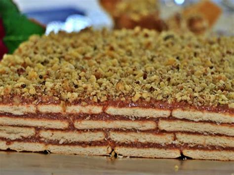 Торта со бисквити кокос и пудинг Матите и редите нема печење и мака Gotvi Mk