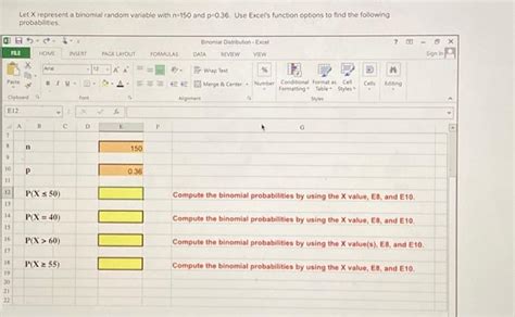Solved Let X Represent A Binomial Random Variable With N150