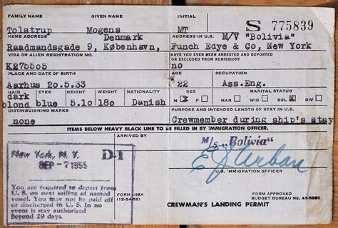 P4124932 Scanned Crewmans Landing Permit Donated By Our Go… Flickr