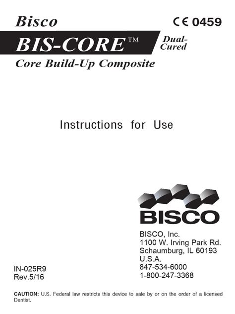 Bis Core English2 Pdf Adhesive Composite Material