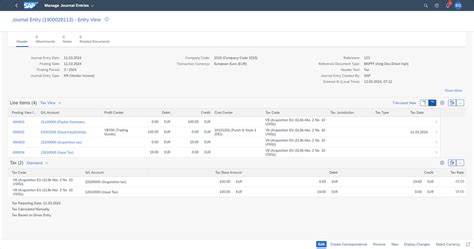 Posting Journal Entries With Tax Using Soap Postin Sap Community