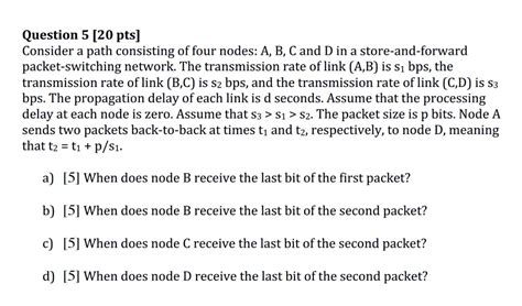 solved consider a path consisting of four nodes a b c and