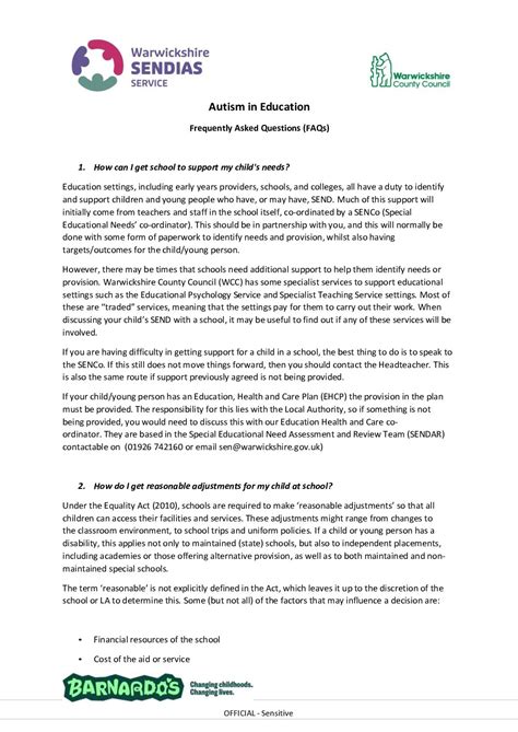 Education Health And Care Plan Ehcp Barnardos Warwickshire