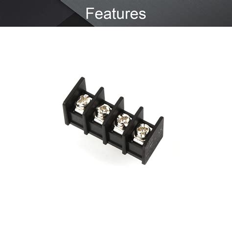 Fielect 20pcs 7 62mm Pitch 4p Pcb Screw Terminal Block Connector Black