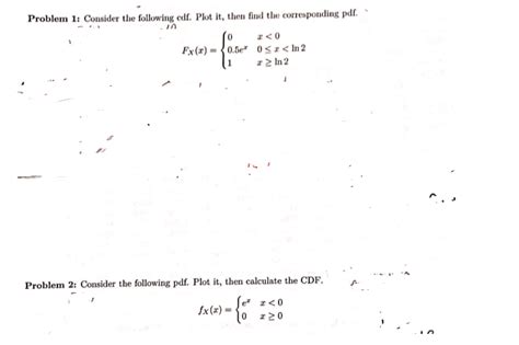 Solved Problem Consider The Following Cdf Plot It Then Chegg Com