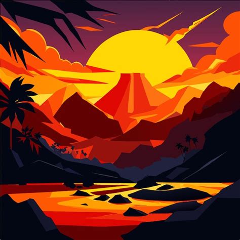 Lava Vector Illustration Premium Ai Generated Vector