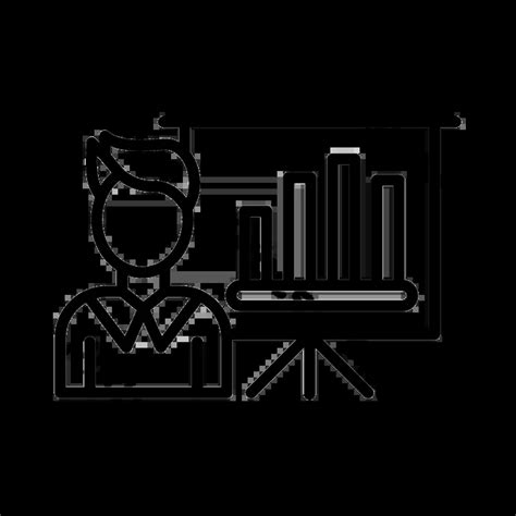 프레 젠 테이 션 아이콘 라인 벡터 일러스트 Png Ai 무료 다운로드 Pikbest