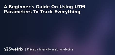 A Beginners Guide On Using Utm Parameters To Track Everything Swetrix