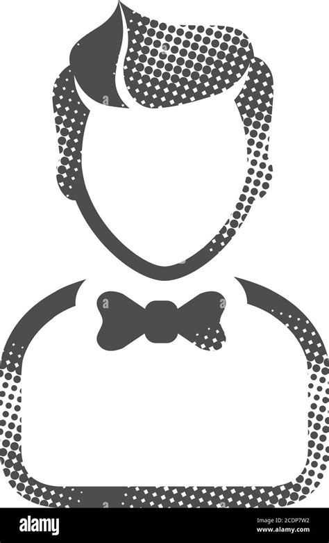 Server Rack Icon In Halftone Style Black And White Monochrome Vector Illustration Stock Vector