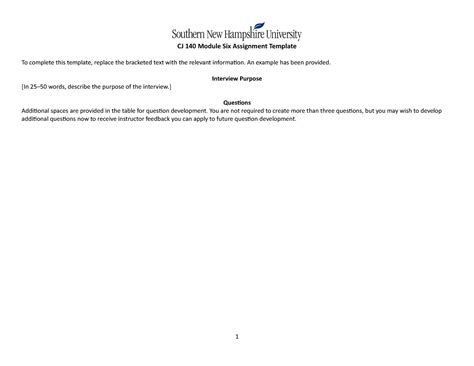 CJ Module Six Assignment An Example Has Been Provided Interview Purpose In Words