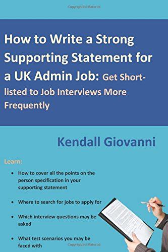 How To Write A Strong Supporting Statement For A Uk Admin Job Get