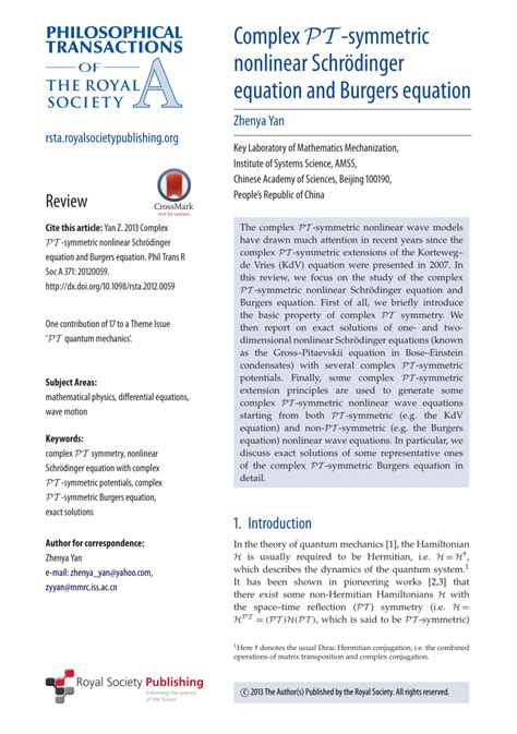 Complexpt Symmetric Nonlinear Schrödinger Equation And Burgers Equation