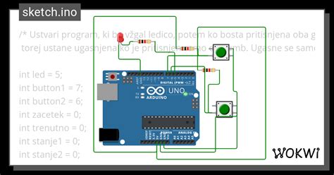 Naloga Z Instruktorjem Wokwi ESP32 STM32 Arduino Simulator