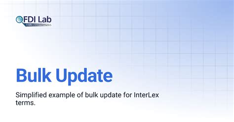 Bulk Update Api Handbook