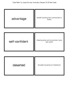 Code Talker By Joseph Bruchac Vocabulary Chapters 24 29 Flash Cards