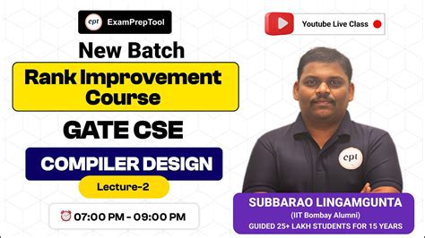 new batch compiler design lecture 2 gate cse gate da youtube