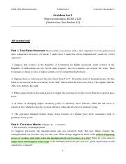 ECON PS Pdf ECON Macroeconomics Problem Set Instructor Yao Amber Li Problem Set