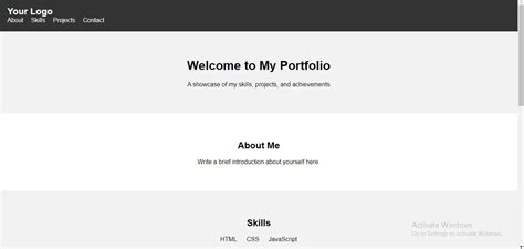 Personal Portfolio Website Using Html Css Javascript With Source