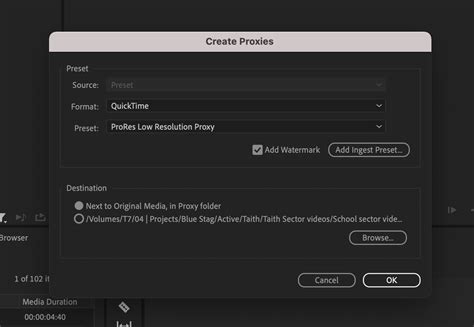 error when making proxies out of mxf files in adob adobe community
