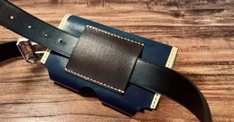 Выкройка небольшой кожаный кошелёк на ремень