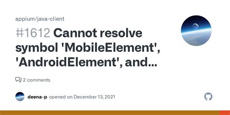 Cannot Resolve Symbol Mobileelement Androidelement And Ioselement In 800beta · Issue