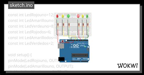 Doble Semáforo Wokwi Esp32 Stm32 Arduino Simulator