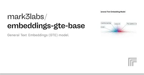 Mark3labsembeddings Gte Base Run With An Api On Replicate