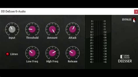 Dd Deesser By Dead Duck Software Free 64 Bit Vst Plugins Youtube