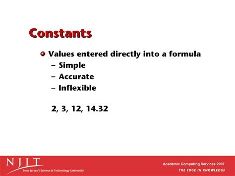 Excel 2003 Formulas Ppt