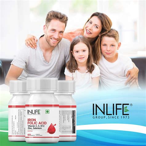 Buy Inlife Iron Folic Acid Supplement 60 Tablets Online And Get Upto 60