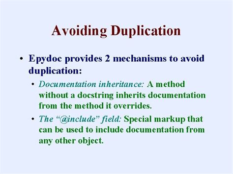 Epydoc Api Documentation Extraction In Python Edward Loper