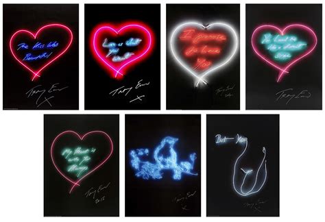 Tracey Emin Full Set Of Hand Signed Love Neon Posters Clifton Gallery