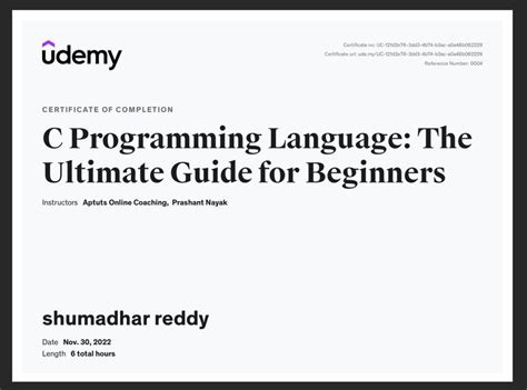 Cprogramming Udemycertificate Continuouslearning