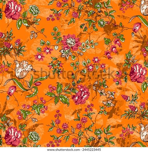 Botanical Floral Seamless Pattern Abstract Background Stock Illustration 2445223445 Shutterstock