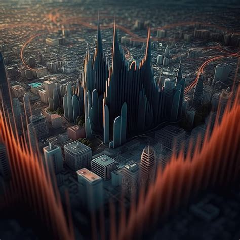 Premium Ai Image Big Data City Background Material Ai Generated