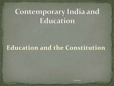 Constitution And Education Ppt