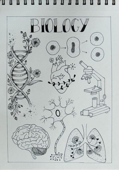 Biology Cover Page Design Aesthetic