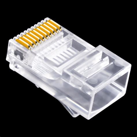 30 Pcs 10p10c Rj45 Rj48 Rj50 Cat5e Utp Ethernet Connector เครือข่าย Modular คริสตัล Plug 10