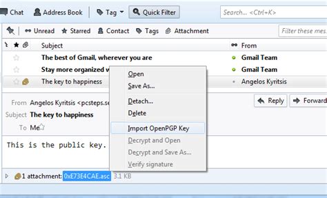 send secure email messages with openpgp encryption