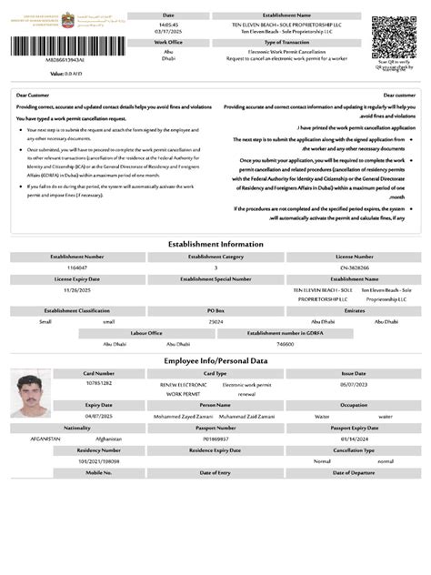 Mohamed Zaid Zamani Work Permit Cancel Pdf