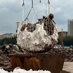 防汛聚丙烯抛石网兜pp材质航运码头吊货网手工白色软体编织尼龙绳 阿里巴巴